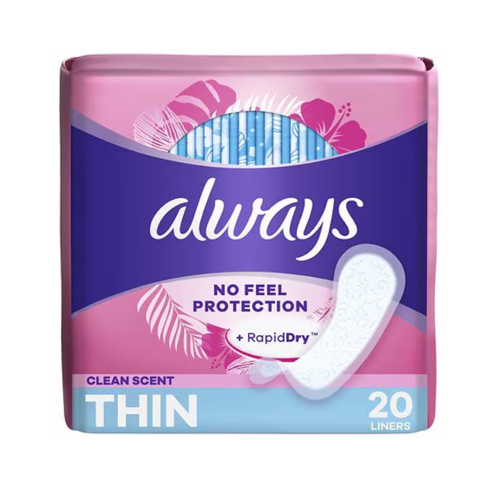 Always Thin Active Dailies Fresh Scented Wrapped Liners (20.00 ct ...
