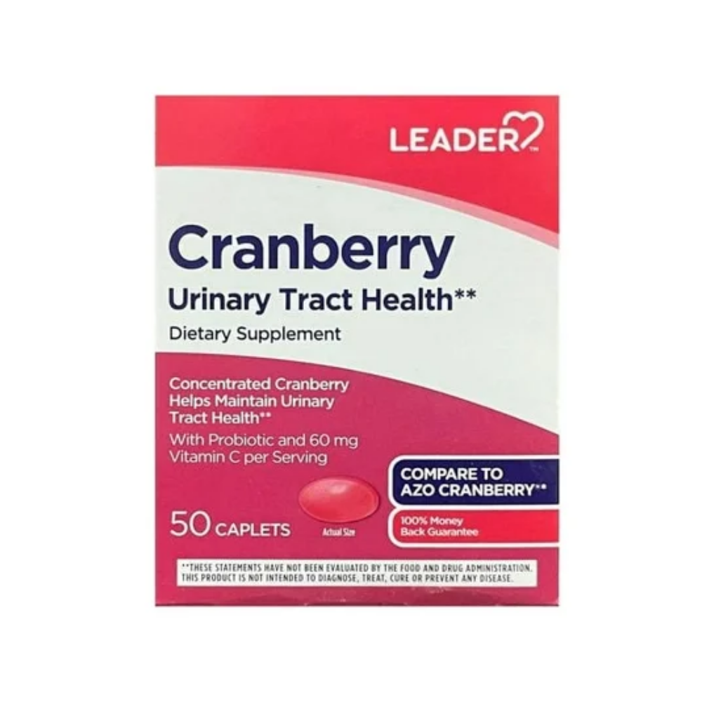 Leader Urinary Tract Health with Probiotic + Vitamin C (60mg 50 ct ...