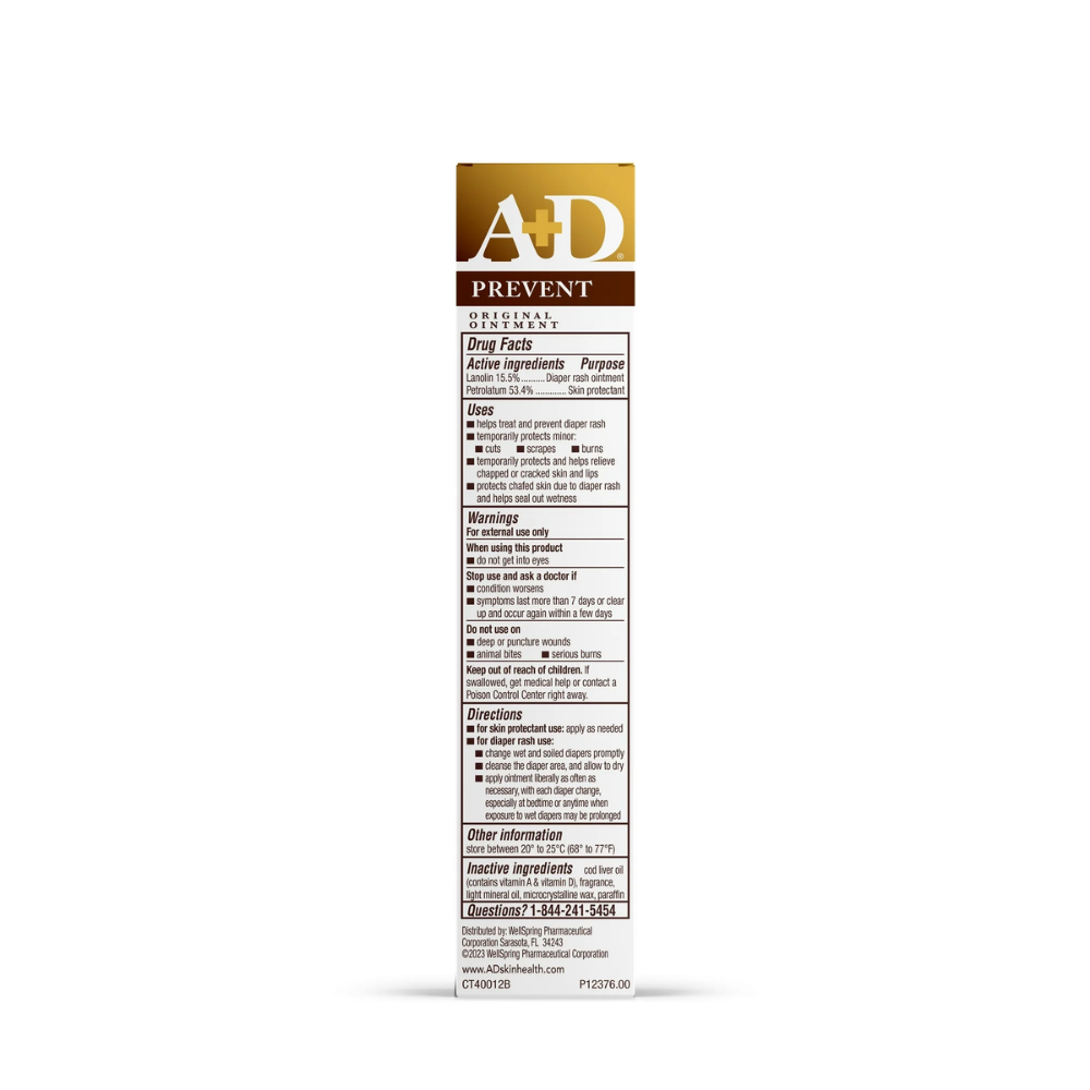 A+D Original Diaper Rash Ointment, Baby Skin Moisturizer | Farmacias ...